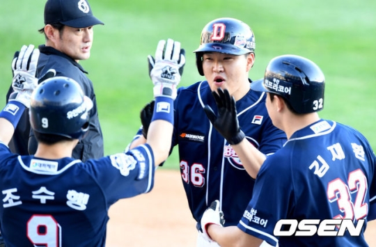 [PO4] '오재일 4홈런쇼' 두산, NC 완파.. 'KS 사상 첫 KIA와 격돌!' | 스타뉴스