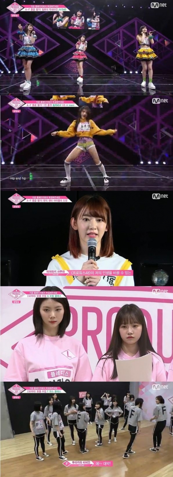 밤TView]'프듀48' 등급평가 완료..韓 A급-日 F급 포진 - 스타뉴스