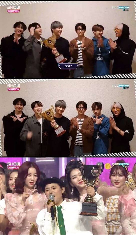 '쇼챔' 갓세븐 'Lullaby'로 1위 등극..음방 5관왕[★밤TView] | 스타뉴스