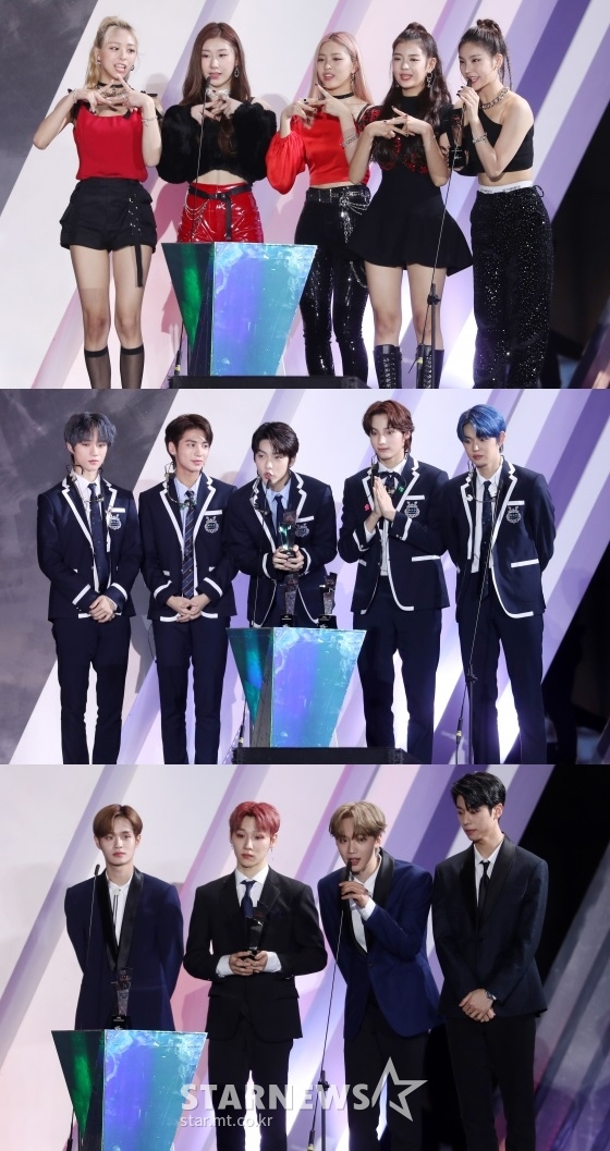ITZY·TXT·AB6IX, '2019 AAA' 신인상 가수 부문 수상 | 스타뉴스