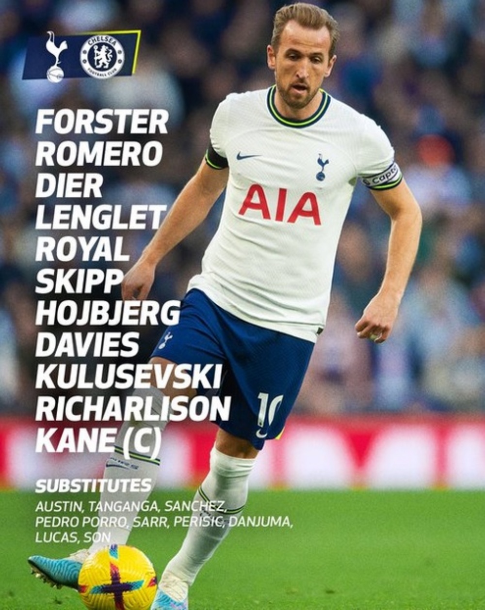 [EPL 라인업] 'SON 2G 연속 벤치' 토트넘, 첼시전 선발 라인업 발표 | 스타뉴스