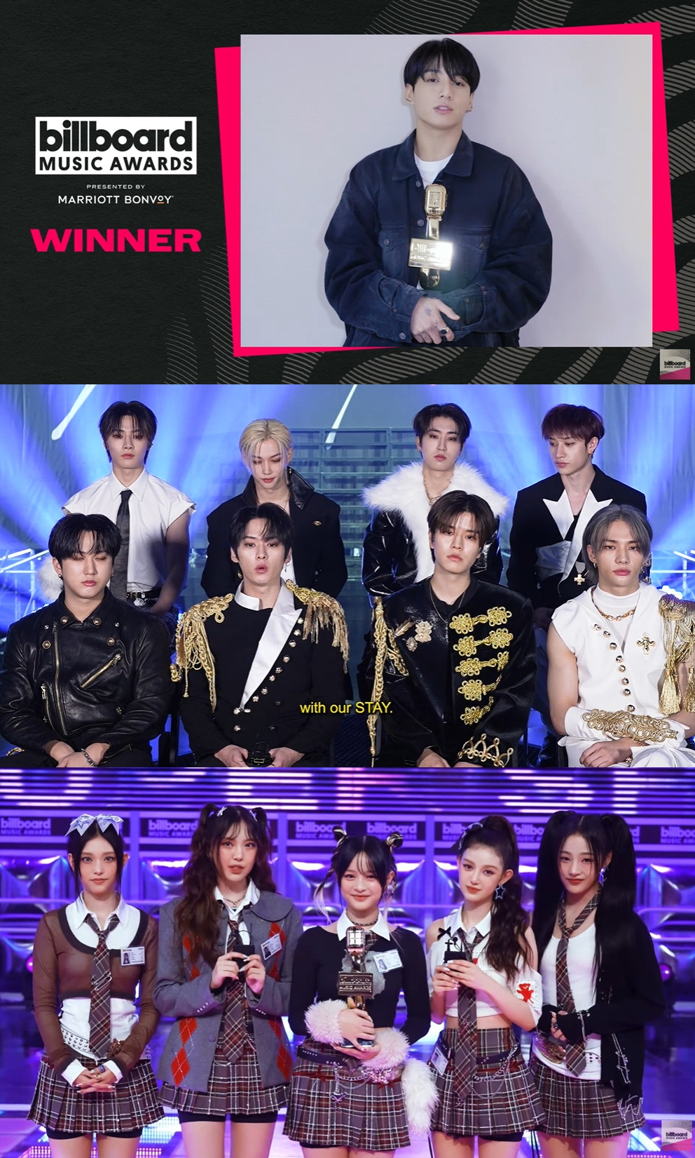 정국·스키즈·뉴진스, K팝 휩쓸었다..피프티 피프티 수상 '불발'[2023 BBMAs](종합) | 스타뉴스