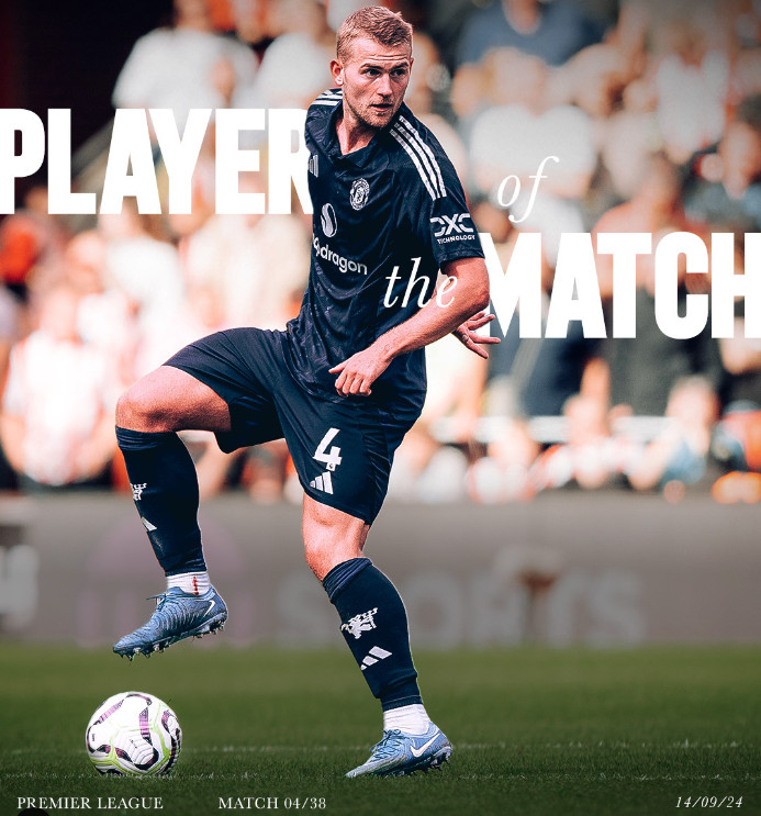 '역시 KIM 전 파트너' 데 리흐트, EPL 데뷔골 터졌다 '환상 헤더골'... 맨유, 사우스햄튼 3-0 제압 - 스타뉴스