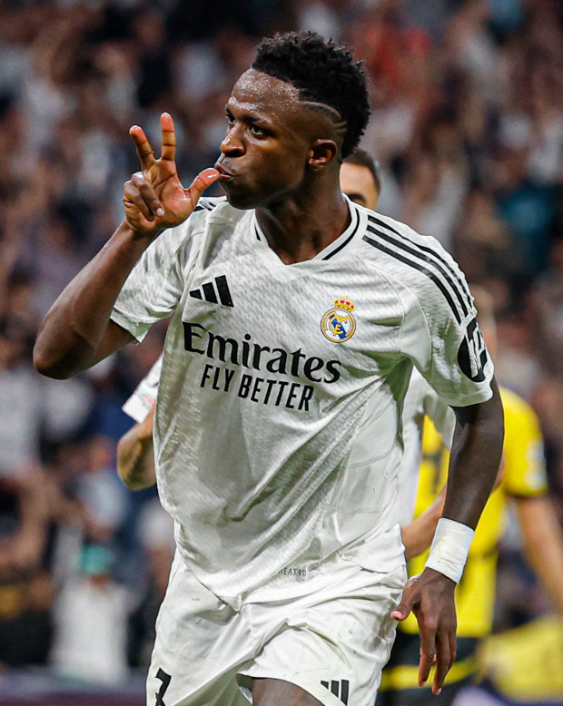 비니시우스 '해트트릭' 댄스 타임! 레알 '전반 0-2→후반 5-2' 무서운 뒷심, 도르트문트에 대역전극 'UCL 2승1패' | 스타뉴스