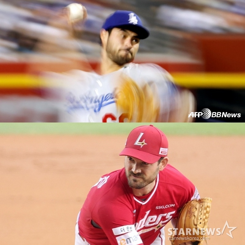 '와' KBO에 이런 원투펀치 있었나, 선발 구속이 156㎞-157㎞이라니... 역대급 외인 듀오 탄생 | 스타뉴스