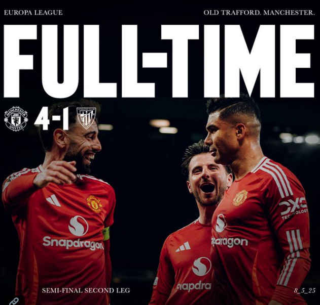 '손흥민 한판 붙자' 맨유, UEL 결승 진출! 빌바오 4-1 제압... 'EPL 15위 vs 16위' 결승대전 성사됐다 | 스타뉴스