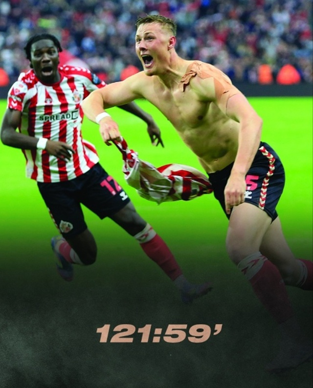 122분 극장골! '죽어도 선덜랜드'보다 더 영화 같다→EPL 승격 결승 진출... 3부 찍고 1부 간다 | 스타뉴스