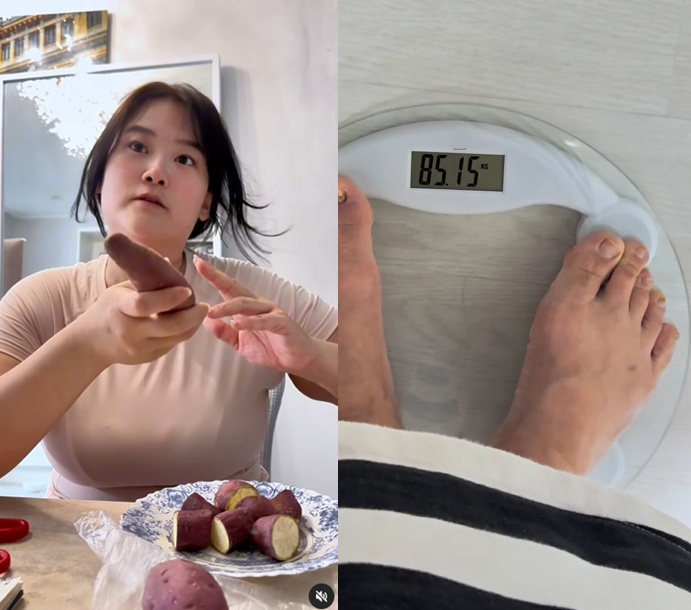 '150kg→85kg' 미나 시누이, 고구마로 다이어트 "식단 다 바꿨죠" | 스타뉴스