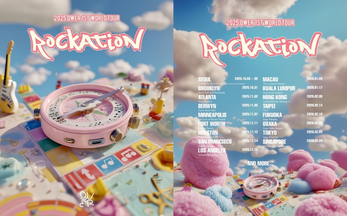 QWER, 데뷔 첫 월드투어 'ROCKATION' 개최 | 스타뉴스