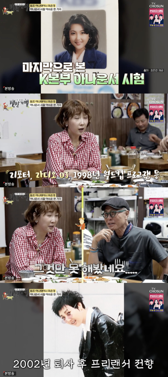 최은경, KBS 뉴스 앵커 배제 고백.."아무도 안 시켜줘"[백반기행][★밤TView] | 스타뉴스