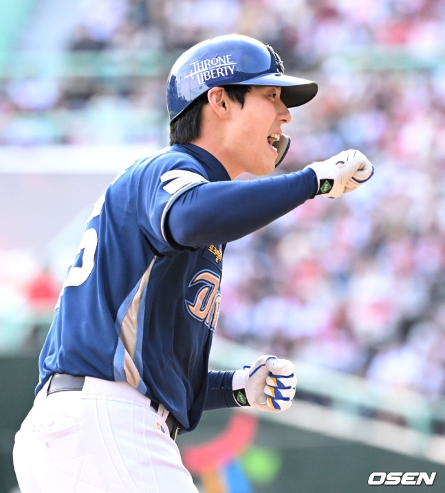 기적의 대타 '초구 결승 투런포' 대폭발! NC 4-3 승리, '87.5% 확률' 잡았다 [준PO1 현장리뷰] | 스타뉴스