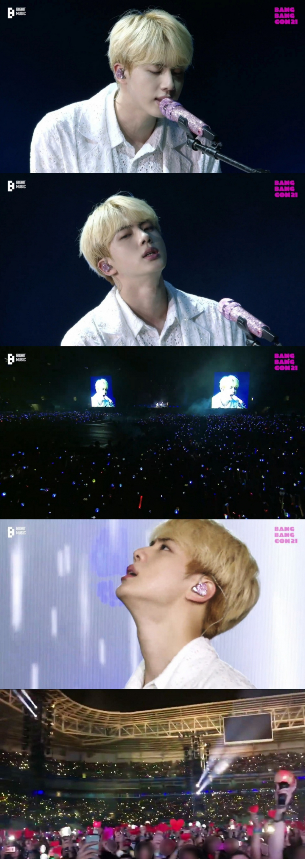 "I'm the one I should love~" 방탄소년단 진, 감동의 '에피파니'..브라질 아미 '떼창' ♥이벤트 화답 | 스타뉴스