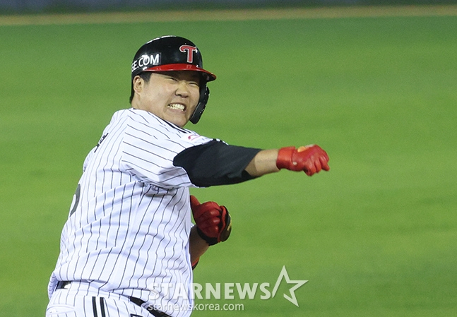 '김범석 역전 투런포' LG, KIA에 연이틀 역전승 '위닝시리즈 확보' [잠실 현장리뷰] | 스타뉴스